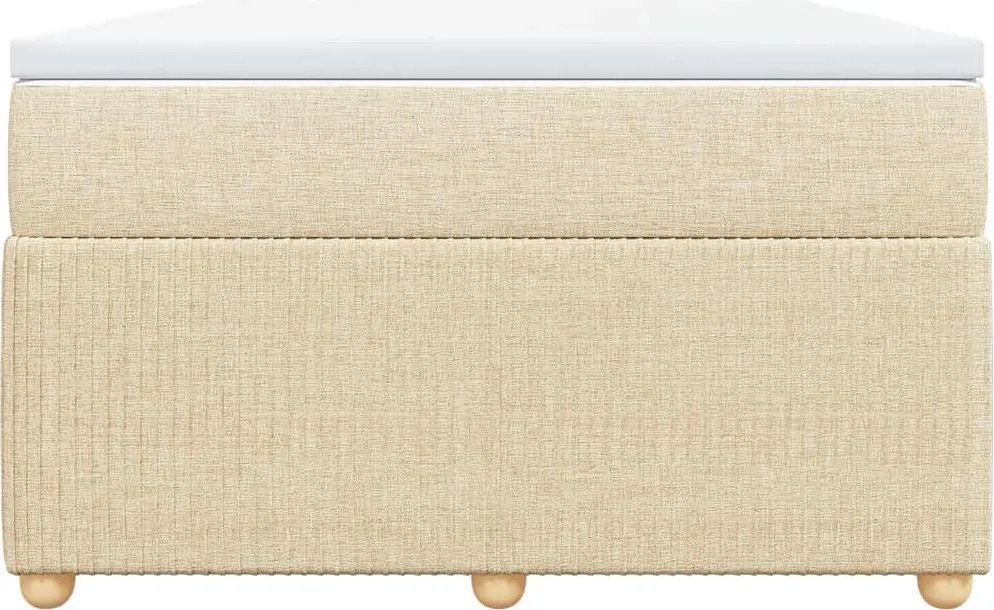 Box spring postel s matrací krémová 120x190 cm textil 3285558