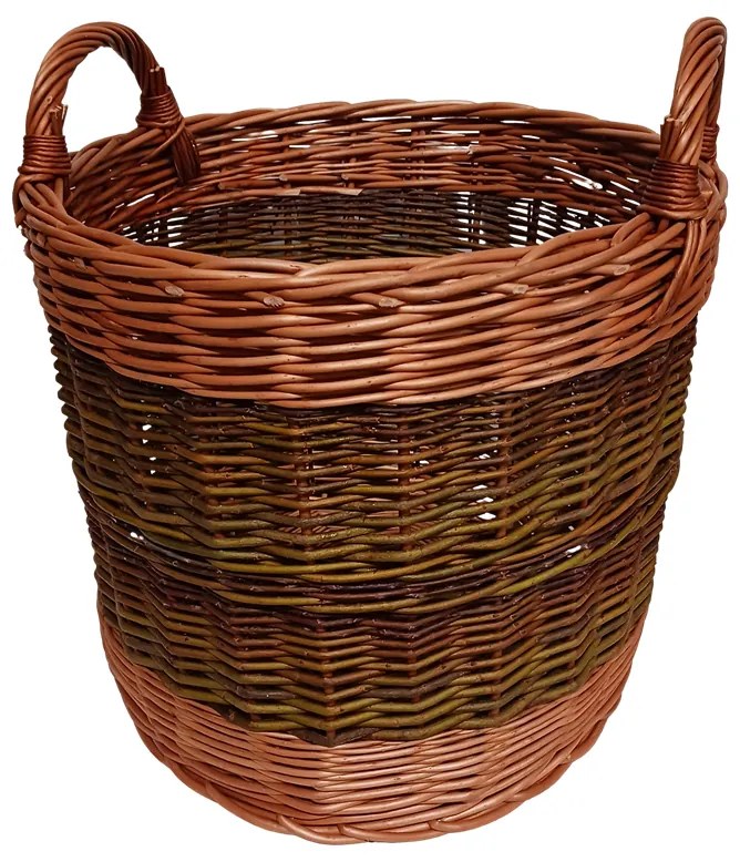 HRADIL Proutěný koš na dřevo a slámu kulatý 50 x 55 cm přírodní