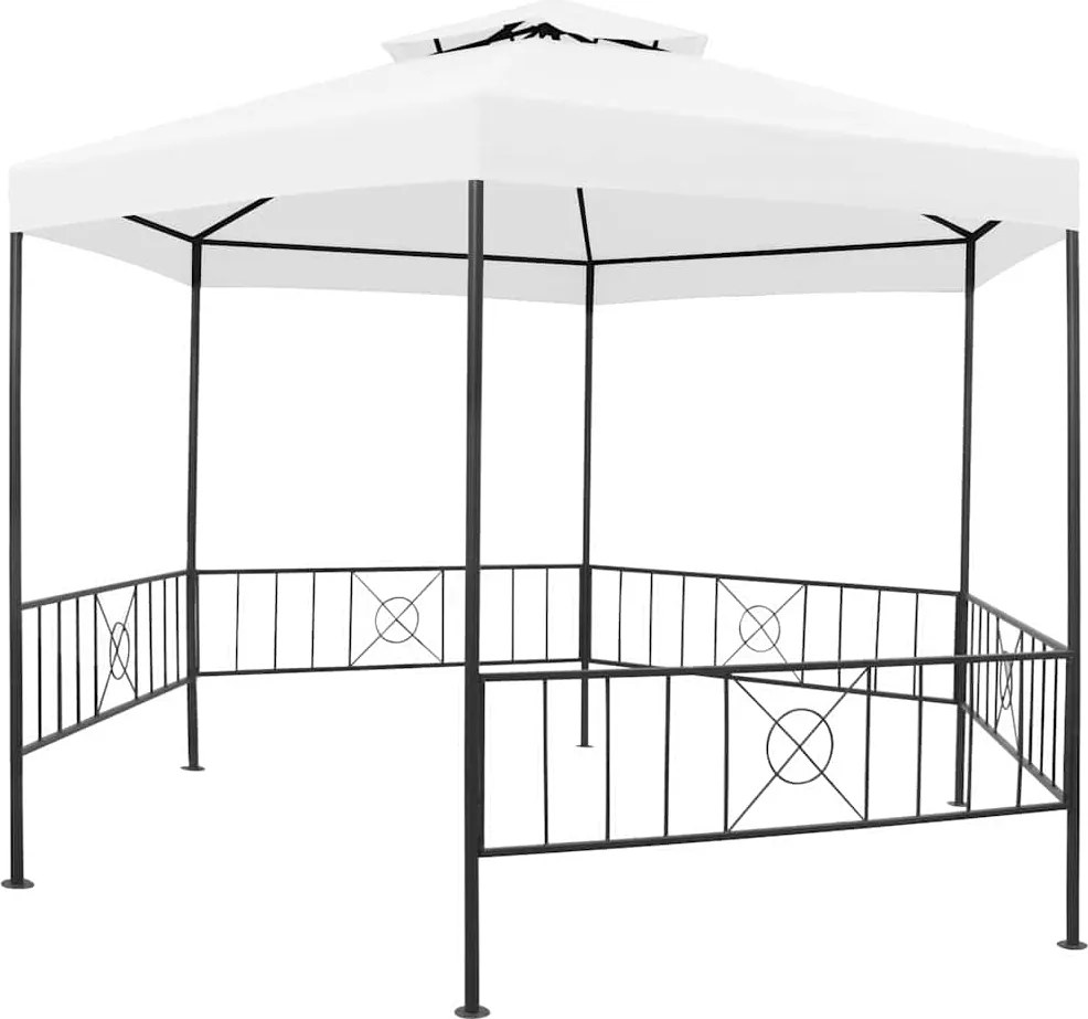 Zahradní altán 323 x 275 x 265 cm bílý 180 g/m² 312233