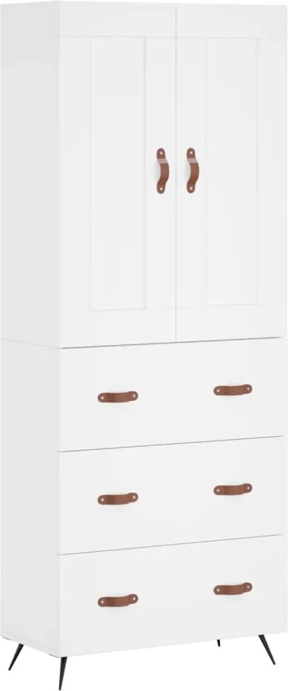 Skříň highboard bílá 69,5 x 34 x 180 cm kompozitní dřevo 3199721