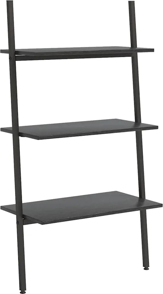 3patrová opěrná police černá 64 x 34 x 116 cm 336372