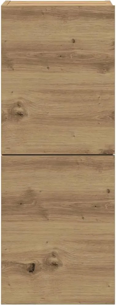Sada 4 kusů nástěnné TV skříňka dub artisan kompozitní dřevo 3329018