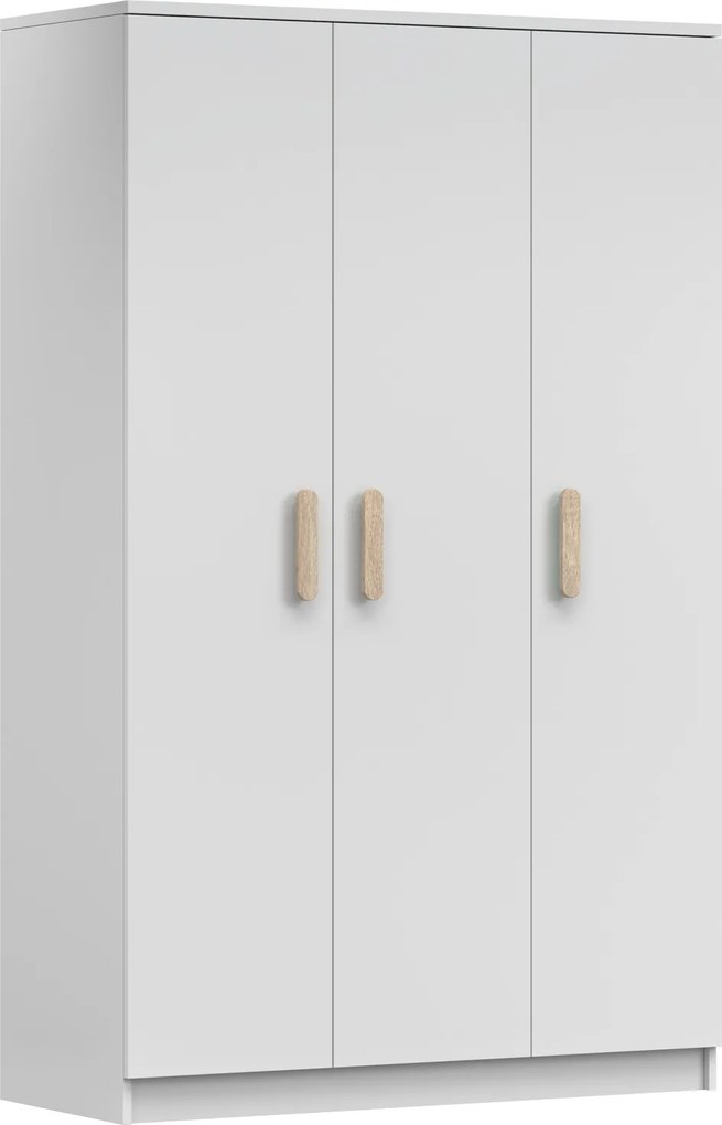 IDZ Šatní skříň SMYK I 3D 19, 120 cm Bílá / Barevné úchytky Barva: Dub