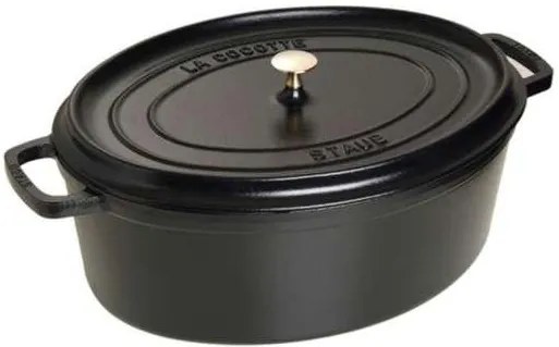 Staub Hrnec oválný, černá, 29 cm / 4,2 l