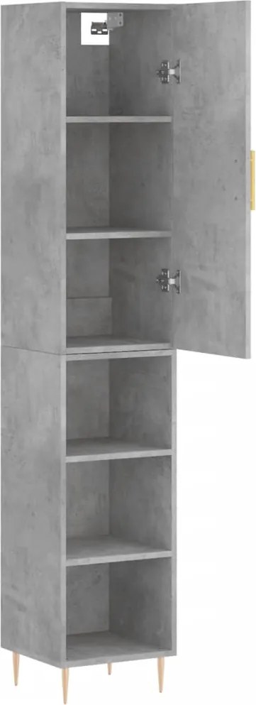 Skříň highboard betonově šedá 34,5x34x180 cm kompozitní dřevo 3198973