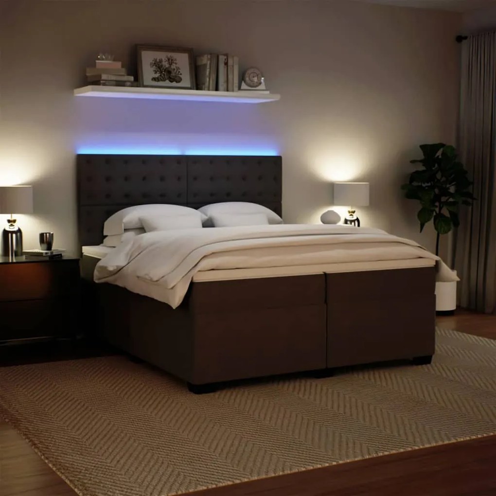 Box spring postel s matrací světle šedá 200x200 cm samet 3293314