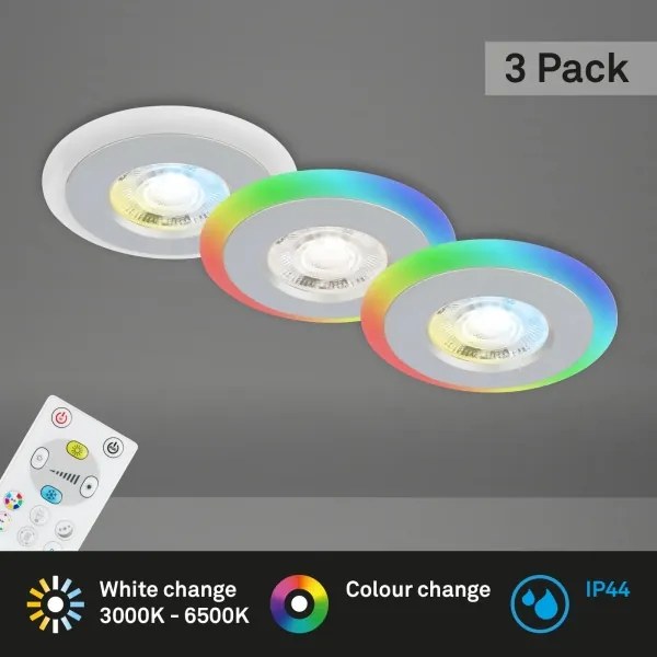 Briloner - SADA 3x LED RGBW Stmívatelné koupelnové svítidlo LED/5W/230V IP44+ DO