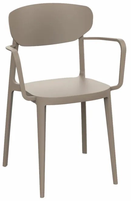 ROJAPLAST Zahradní židle - MARE ARMCHAIR, plastová Barva: černá