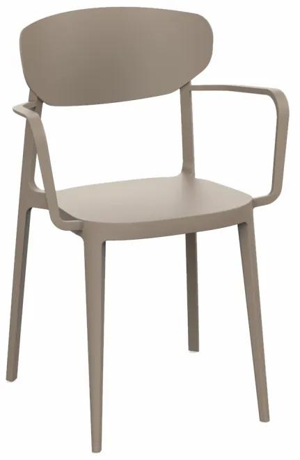 ROJAPLAST Zahradní židle - MARE ARMCHAIR, plastová Barva: olivová