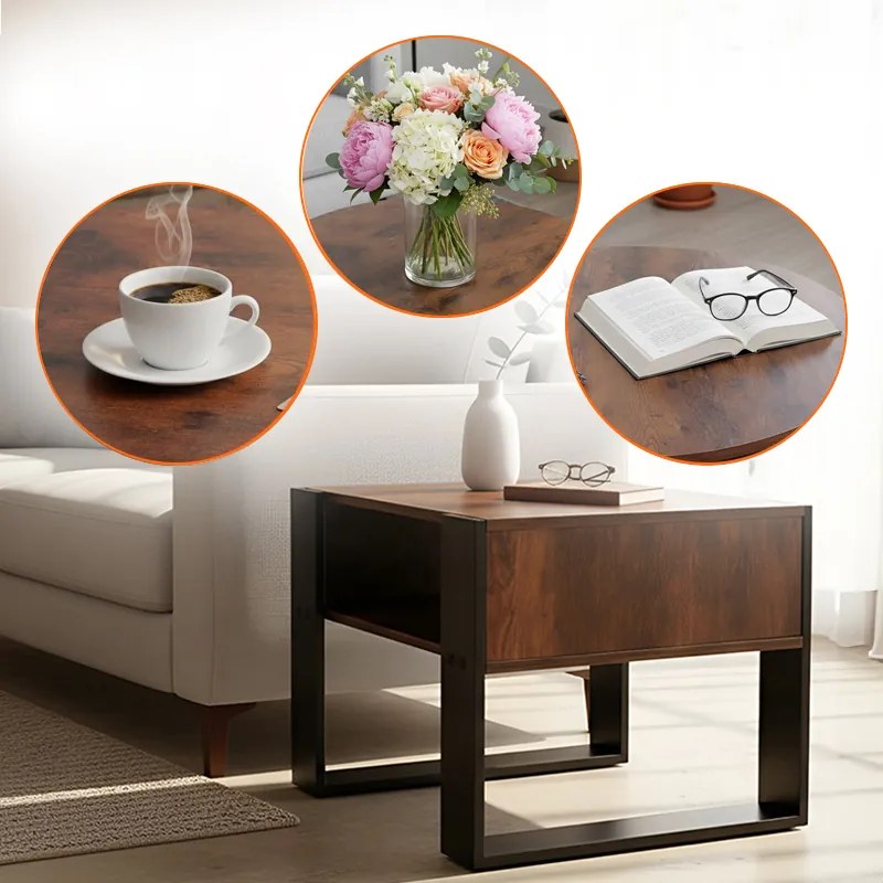 Velaco Konferenční kávový stolek TAB 1 65, dub/černá