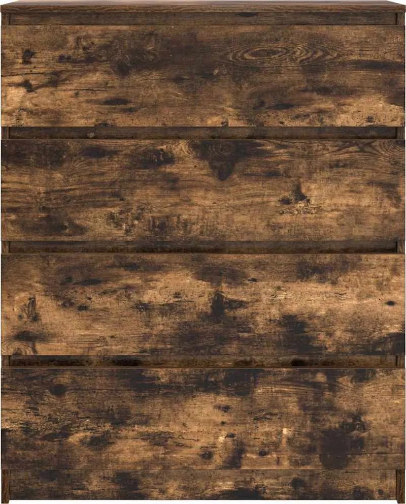 Příborník kouřový dub 80x35x99 cm kompozitní dřevo 3328484