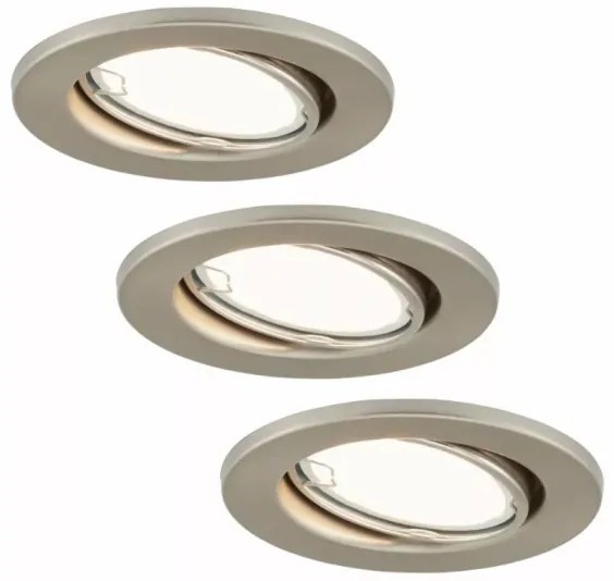 Briloner 7221-032 - SADA 3x LED Koupelnové svítidlo 1xGU10/3W/230V matný chrom
