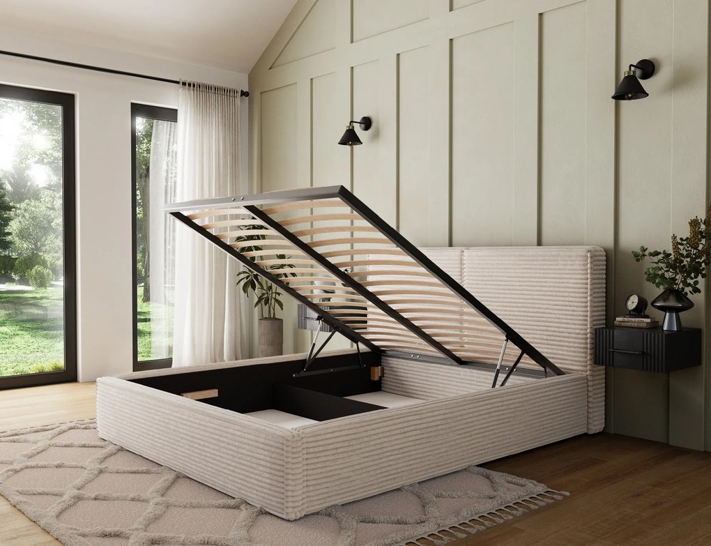 Pesillo postel + kovový rám/plynový píst/kontejner 140x200
