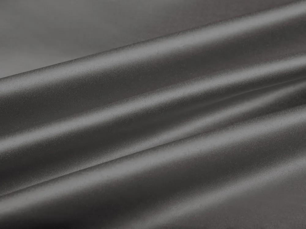 Biante Saténový běhoun na stůl polyesterový Satén LUX-004 Šedohnědý 35x120 cm