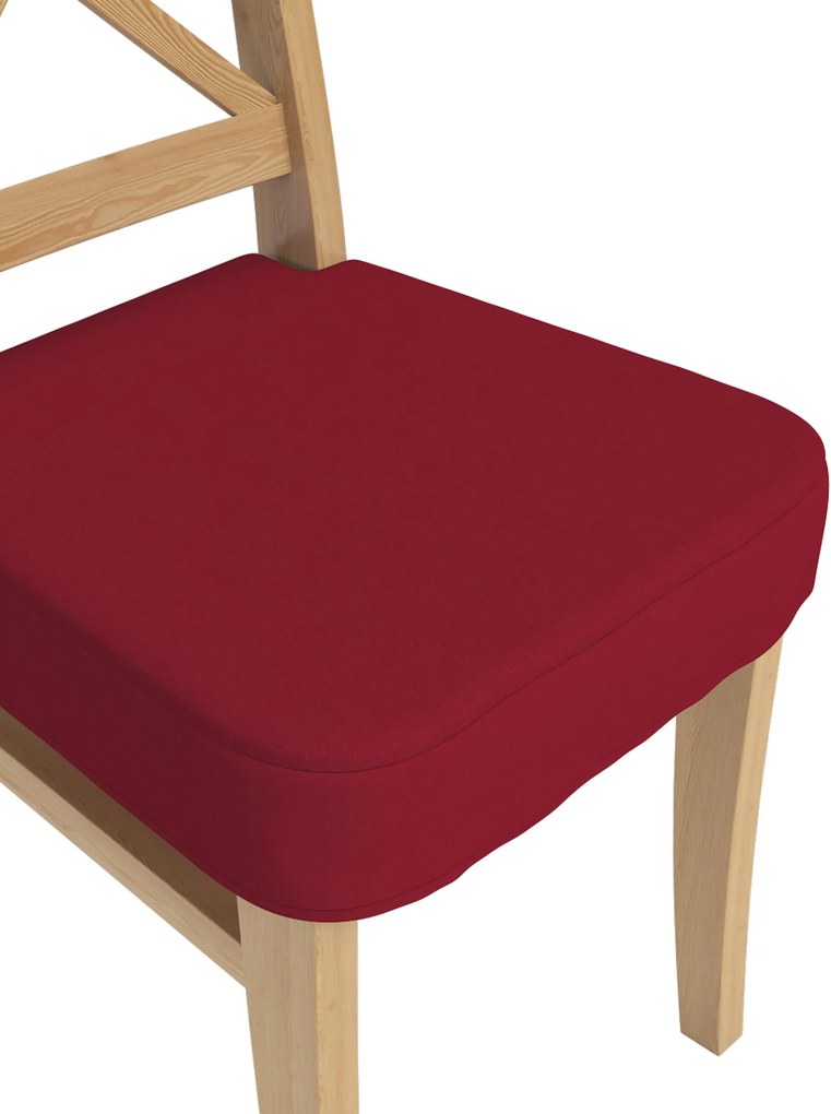 Sedák na židli IKEA Ingolf barva červená látka pletený vzor