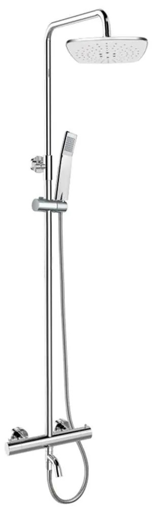 Mereo - Sprchový set s vanovým termostatem, 23x23 cm, 1 proud, chrom CB60101TSB