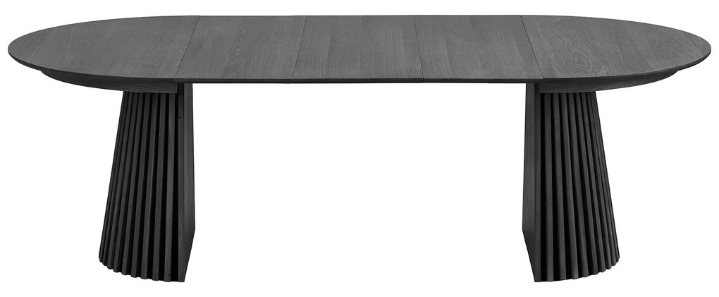 House Nordic Jídelní stůl OSAKA černý ø120x120-240 cm