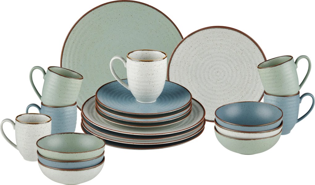 XXXLutz KOMBINOVANÁ SOUPRAVA 24dílné, porcelán keramika Landscape - Kolekce nádobí - 0056530102