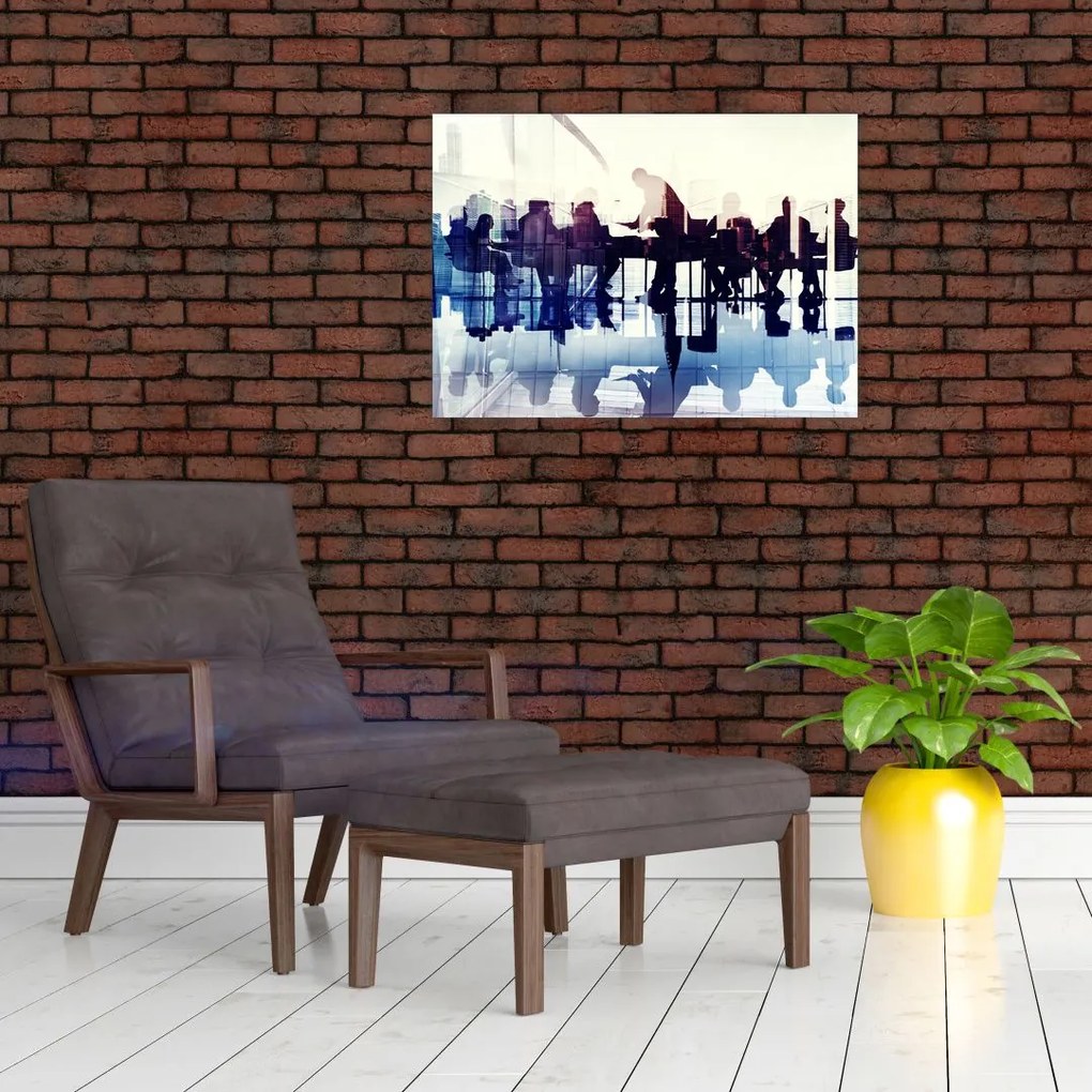 Skleněný obraz hudebníků (70x50 cm)