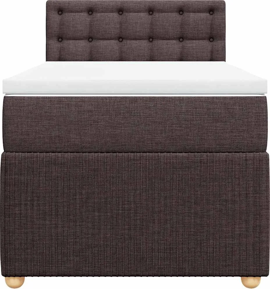 Box spring postel s matrací tmavě hnědá 90x200 cm textil 3289656