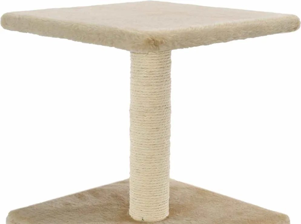 Škrabadlo pro kočky sisalové sloupky 55 cm béžové 170539