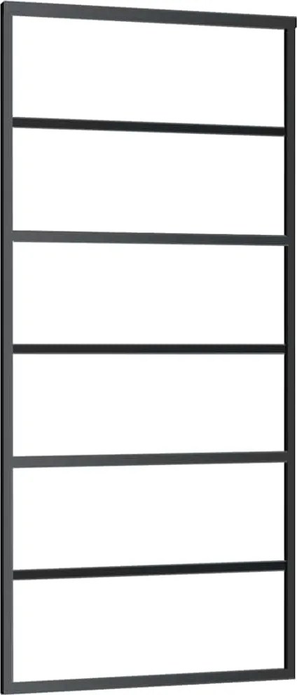 Posuvné dveře se sadou kování černé 90x205 cm ESG Glass 3375788