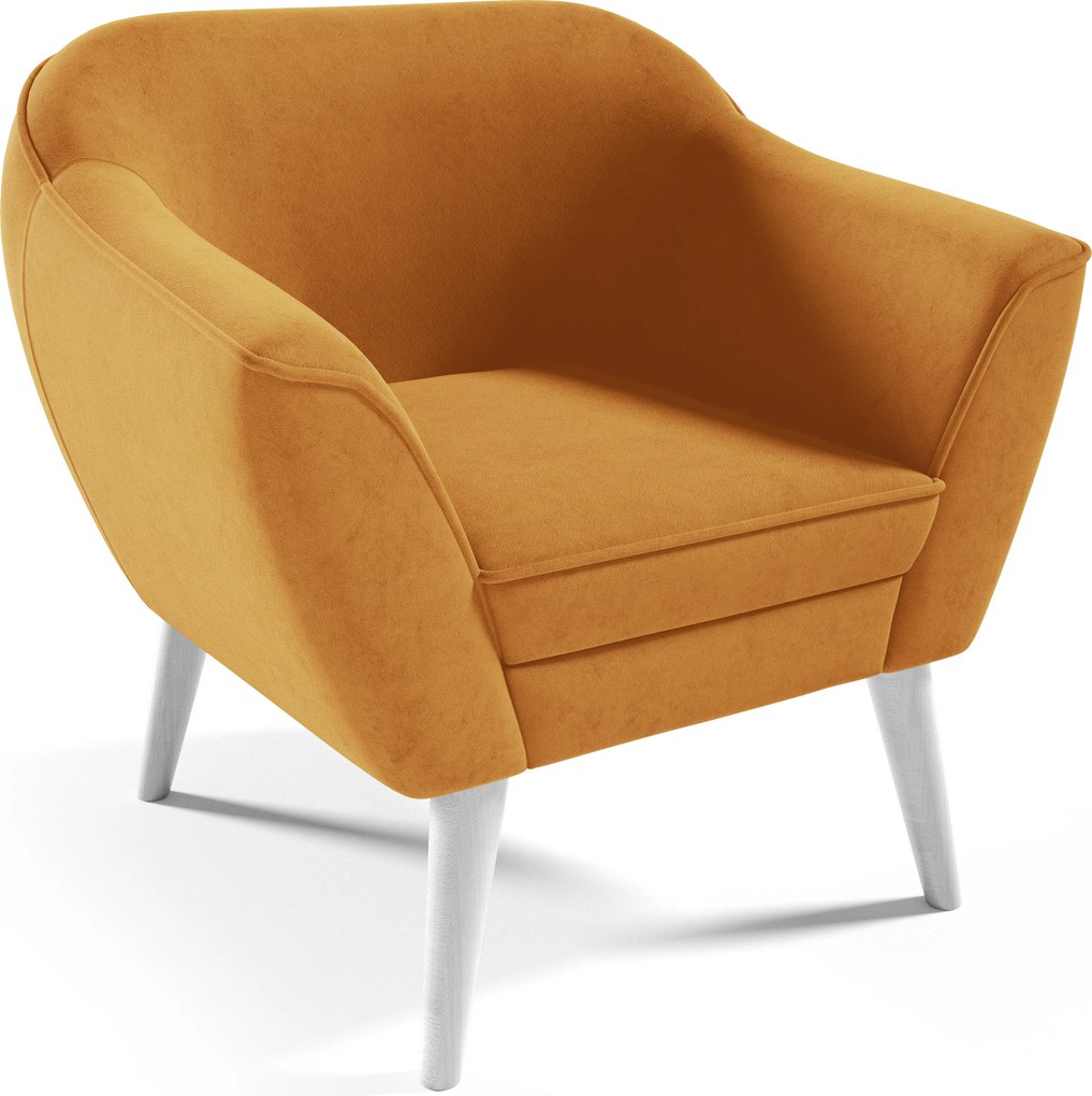 Eka Křeslo FLIX Látka Velutto: Šedá (Velutto 18), Výběr nohou: Černé