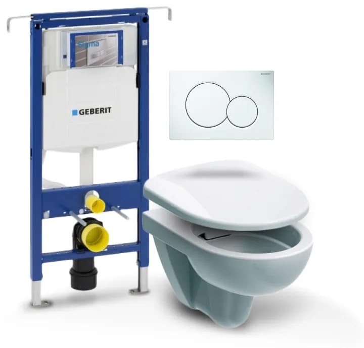 Geberit - Set Duofix speciál (modul, Sigma 01 bílá, Nova Pro klozet + sedátko) C1G