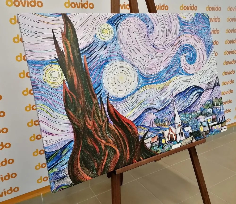 Obraz reprodukce Hvězdná noc - Vincent van Gogh