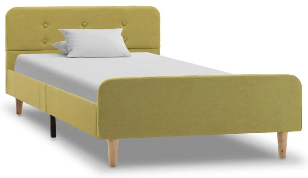 Rám postele Blaine - textil - zelený | 100x200 cm