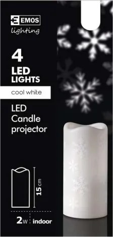 LED vánoční projektor EMOS DCPC05 ZY2310 vločky vnitřní použití 3xAAA nebo USB