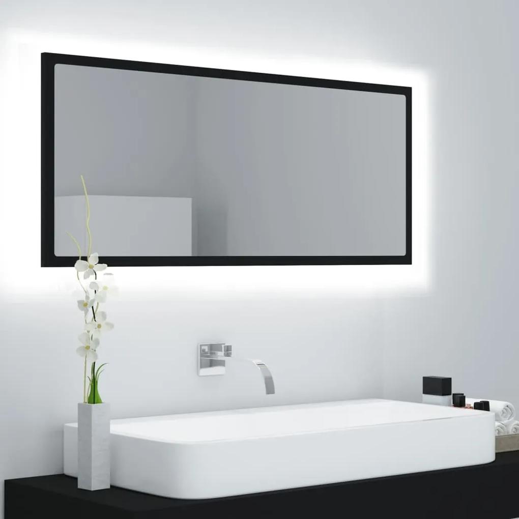vidaXL LED koupelnové zrcadlo 100 x 8,5 x 37 cm akrylové [804940] Barva: bílá s vysokým leskem