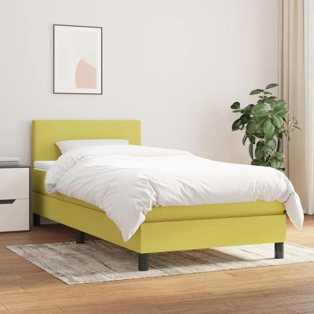 vidaXL Box spring postel s matrací 100 x 200 cm textil [3139875] Barva: světle šedá