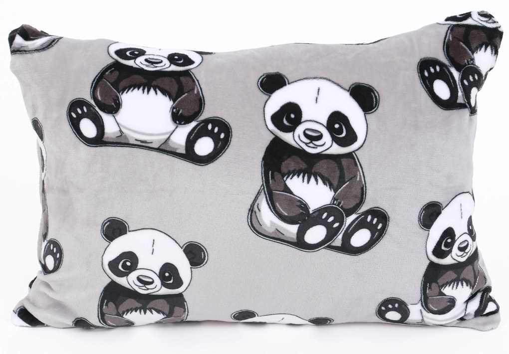 MK Lůžkoviny Povlak na polštář mikroplyš Exclusive 40 x 60 cm - Panda