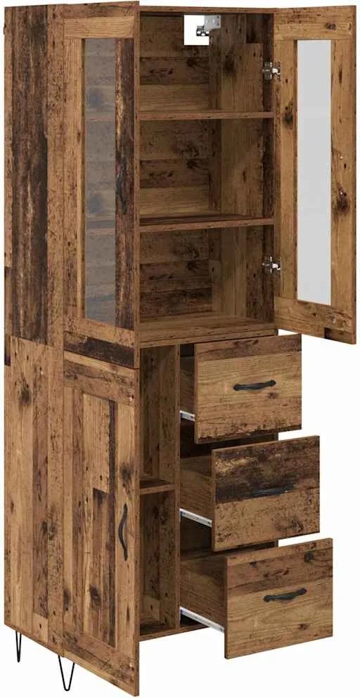 Vysoký bufet Staré dřevo 69,5 x 34 x 90 cm Kompozitní dřevo 3402694