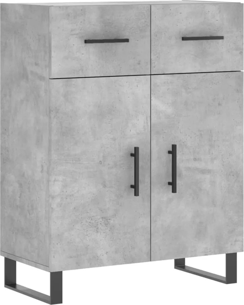 Skříň highboard betonově šedá 69,5x34x180 cm kompozitní dřevo 3200541