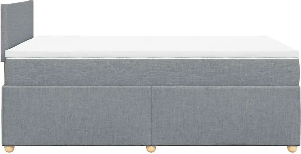 Box spring postel s matrací světle šedá 120x190 cm textil 3286612