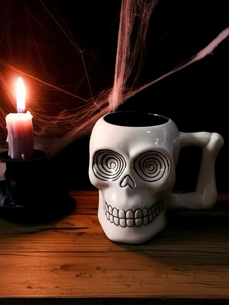 Sinsay - Hrnek s halloweenským motivem - bílá