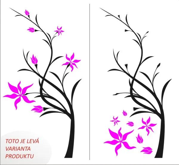 WALLVINIL Samolepky na zeď - Pletené květiny Barva: Béžová, Velikost: 120x63 cm, Pravá / Levá: PRAVÁ (rostlina je nakloněna doprava)