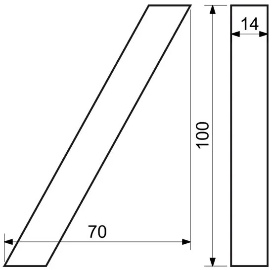 Richter Czech Hliníkové "3D" číslo antracit se strukturovaným povrchem (0 - 9) Varianta: 6