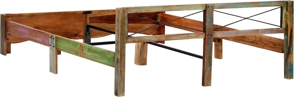 Rám postele masivní recyklované dřevo 180 x 200 cm 247668