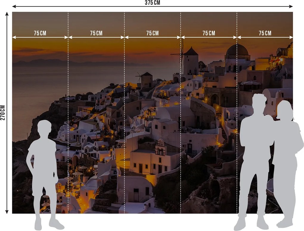 Fototapeta na míru Výhled na Santorini | Vliesová fototapeta na zed' | DFTNXXL3018