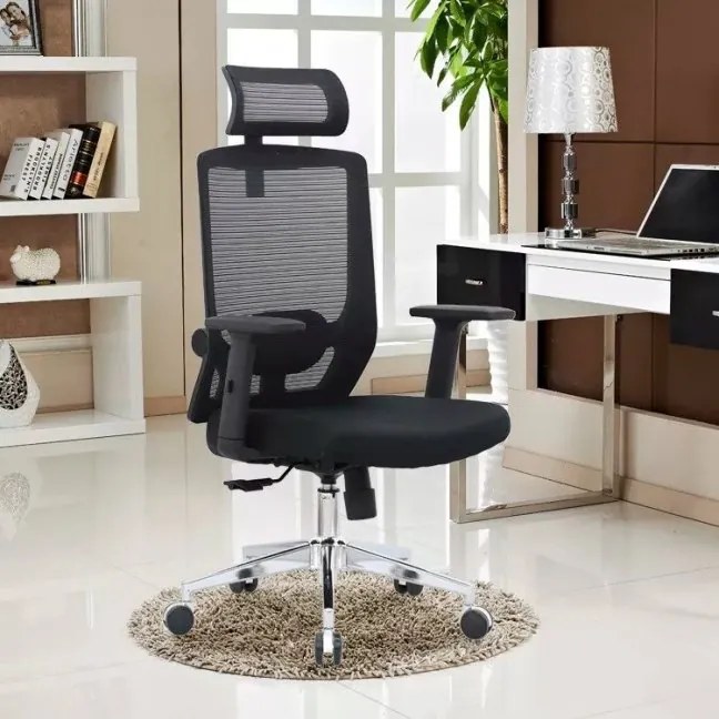 Kancelářská ergonomická židle Neoseat GRANDINI — síť / látka, černá, nosnost 150 kg