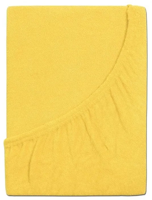Froté prostěradlo do dětské postýlky EXCLUSIVE 70x140 cm světle žluté