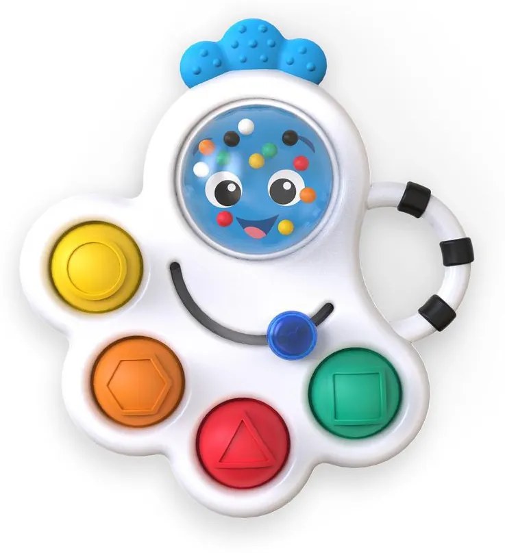 Baby Einstein Hračka senozorická chrastítko a kousátko Opus's Shape Pops ™ 3 m +