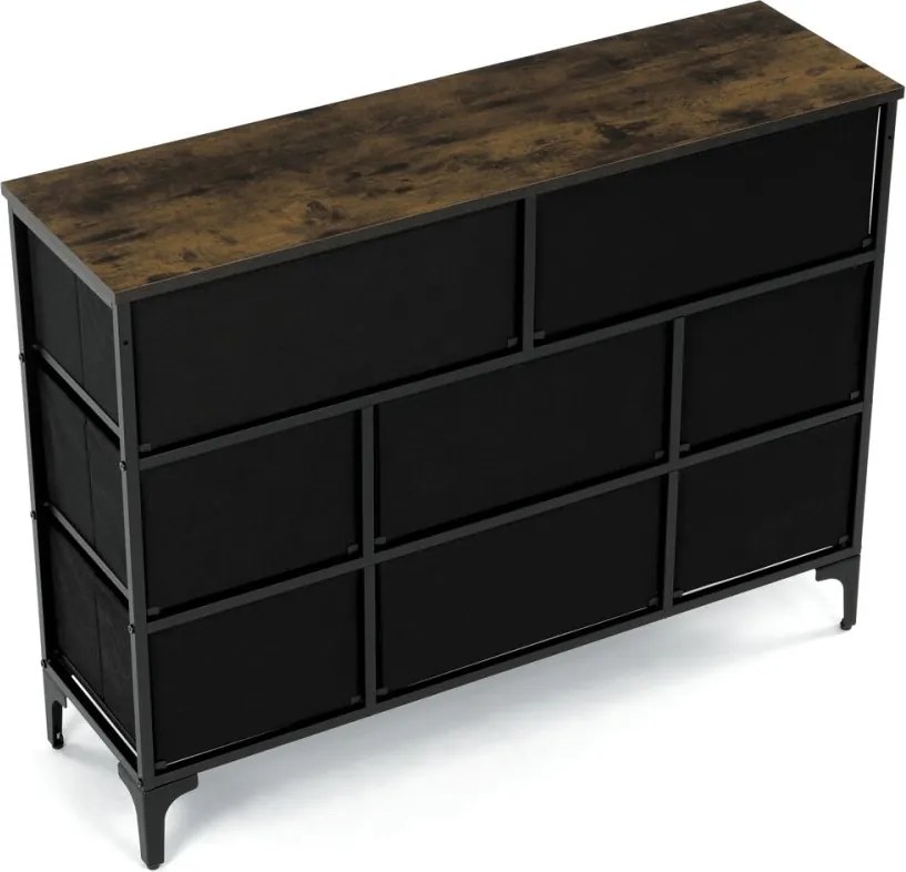 Komoda AUK-W2104 BK, mdf, vícebarevná (103 x 30) cm