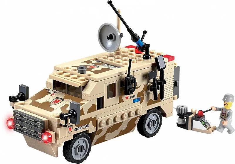 Blocki stavebnice vojenské terénní průzkumné vozidlo typ LEGO 219 dílů
