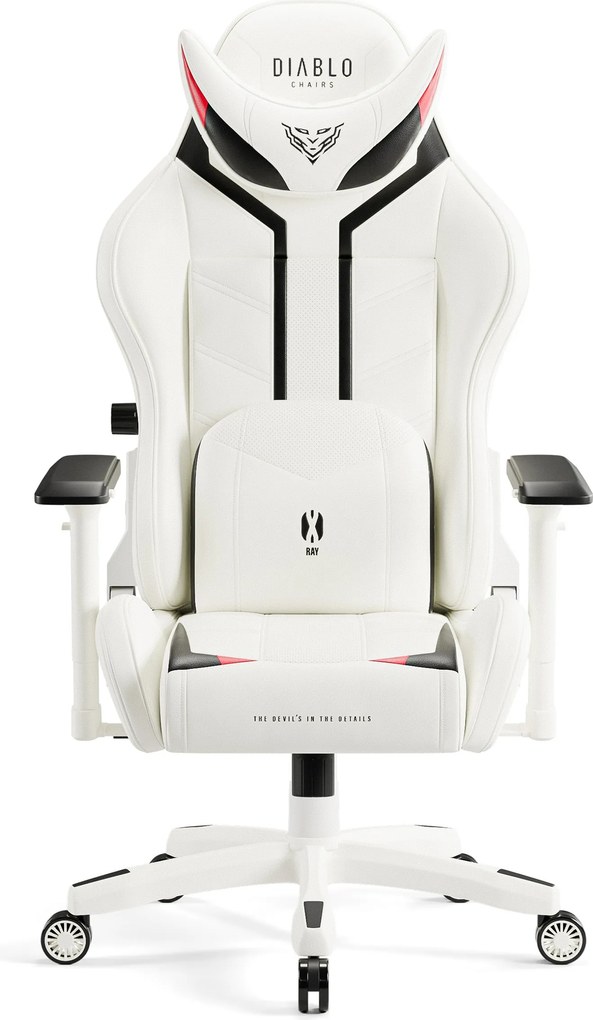 Herní židle z ekokůže King Size, bílo-černá: Diablo X-Ray 2.0