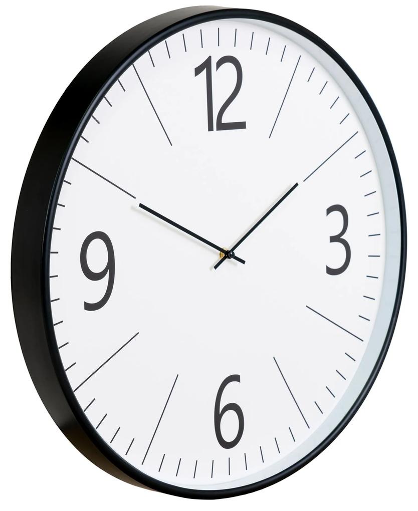 House Nordic Nástěnné hodiny černobílé 51 cm