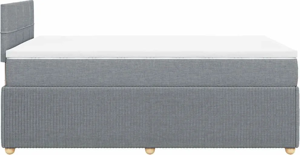 Box spring postel s matrací světle šedá 120x190 cm textil 3289695